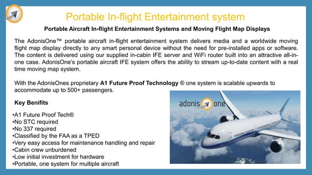 portable ife system | AdonisOne | PPT