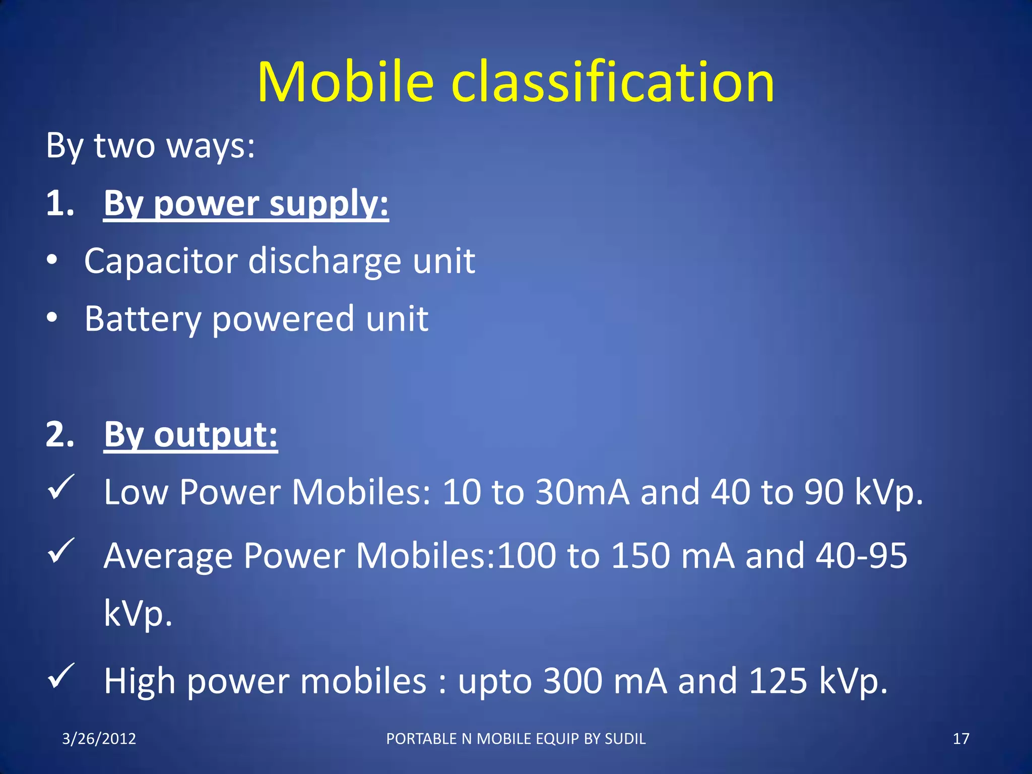Portable n mobile unit | PPTX