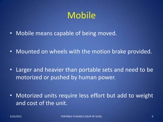 Portable n mobile unit | PPTX