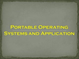 Portable OS & Portable Application | PDF
