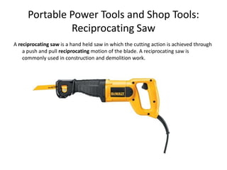 Portable power tools and shop tools revised | PPT
