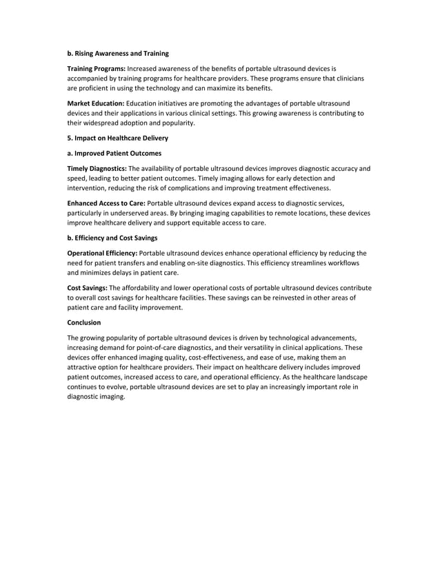 Portable Ultrasound Devices Market The Growing Popularity of Portable ...