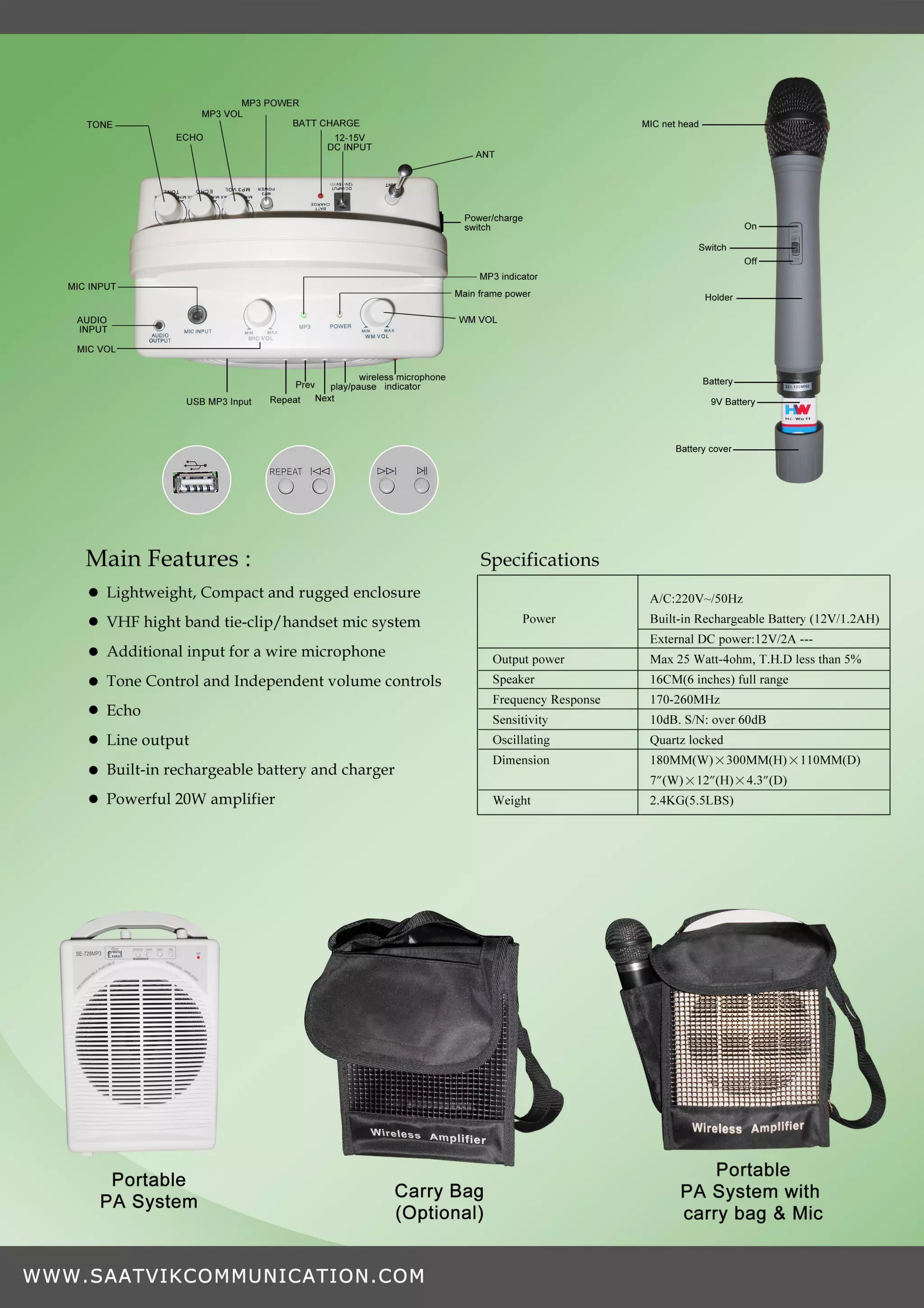Portable wireless pa system | PDF