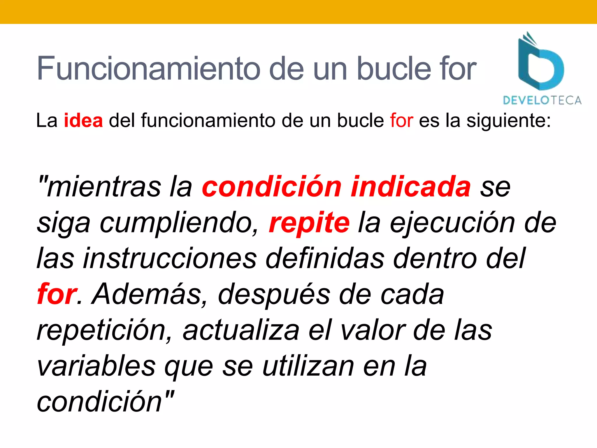 Estructura for ciclo bucle. | PPT