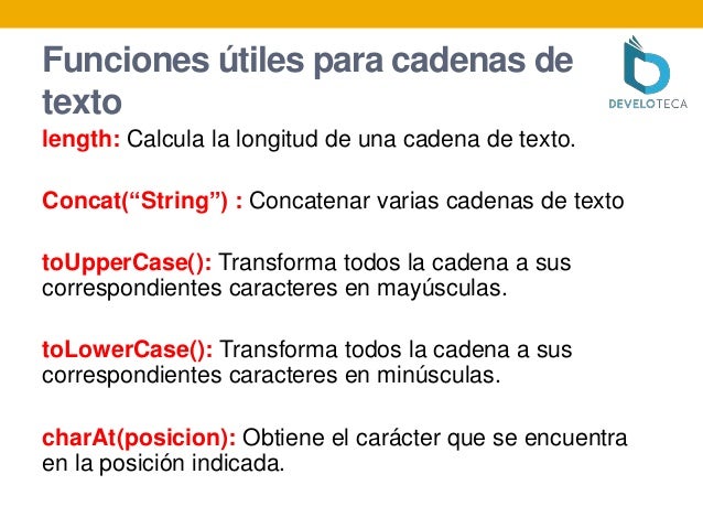 Funciones De Cadenas Javascript Para Principiantes Fácil Rápido Y