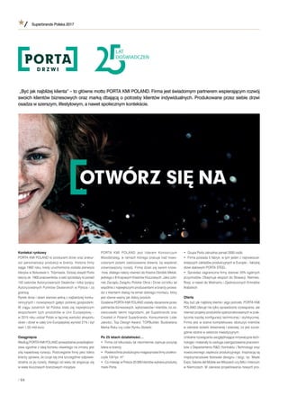 Case study marki Porta Drzwi z Albumu Superbrands Polska 2017 | PDF