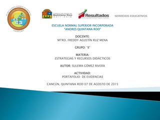 Portafolio de Evidencias Sulema Gómez Rivera | PPTX