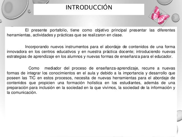 Ejemplo De Introduccion Para Un Portafolio De Evidencias