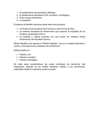 Portafolio de evidencias Clase Identificacion Humana - Criminalistica | PDF