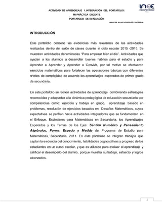 Portafolio de evidencias inee | DOCX