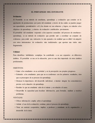 Portafolio del estudiante | DOCX