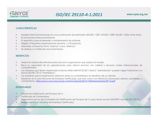 PORTAFOLIO DE SERVICIOS ISO/IEC 29110 - NYCE | PDF