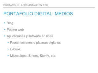 Portafolio: evaluación del aprendizaje en red | PDF | Education