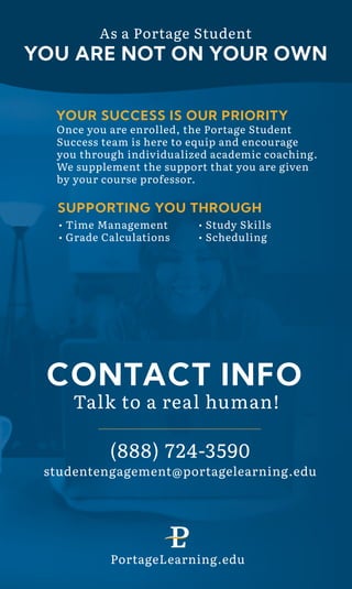 Portage Learning Student Information Packet | PDF