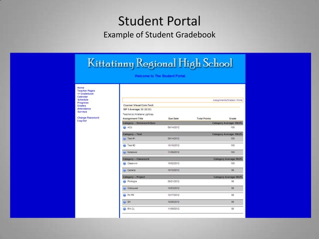 Student Portal Example | PPTX