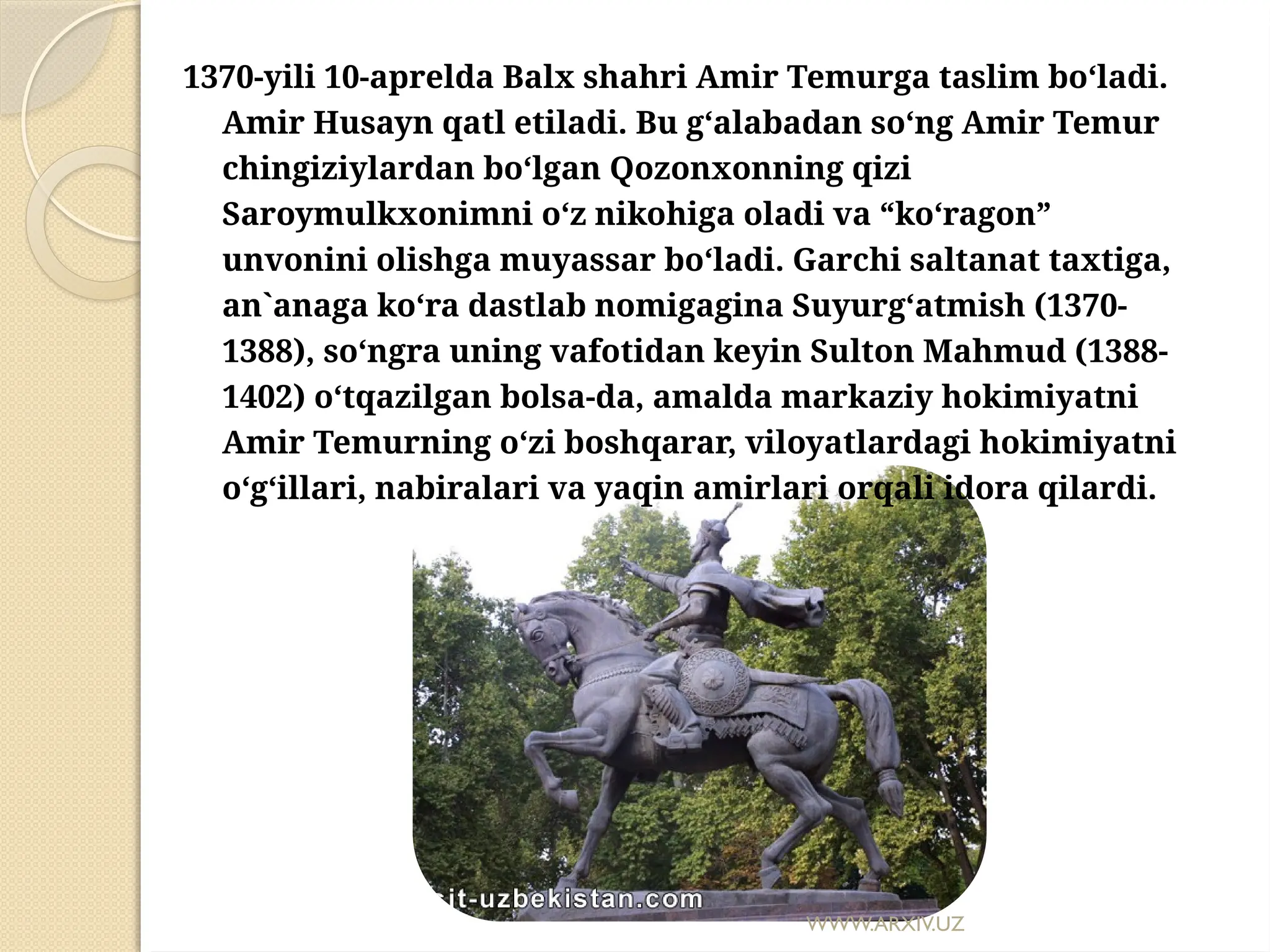 portal.guldu.uz-Amir Temur va Temuriylar davlati.pptx