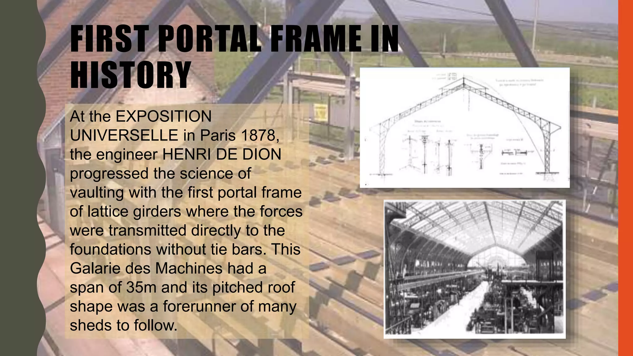 PORTAL FRAME- Structural systems | PPTX