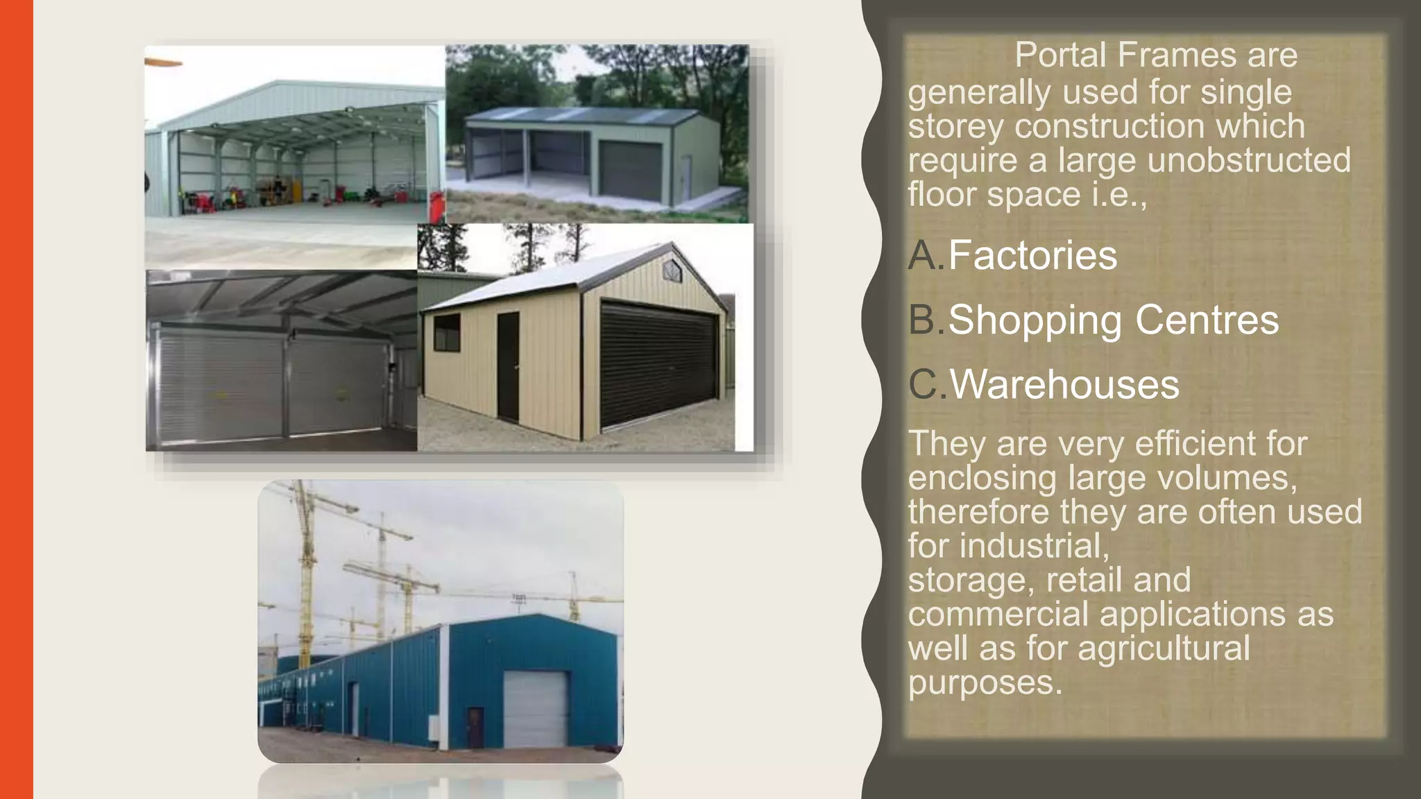 PORTAL FRAME- Structural systems | PPTX