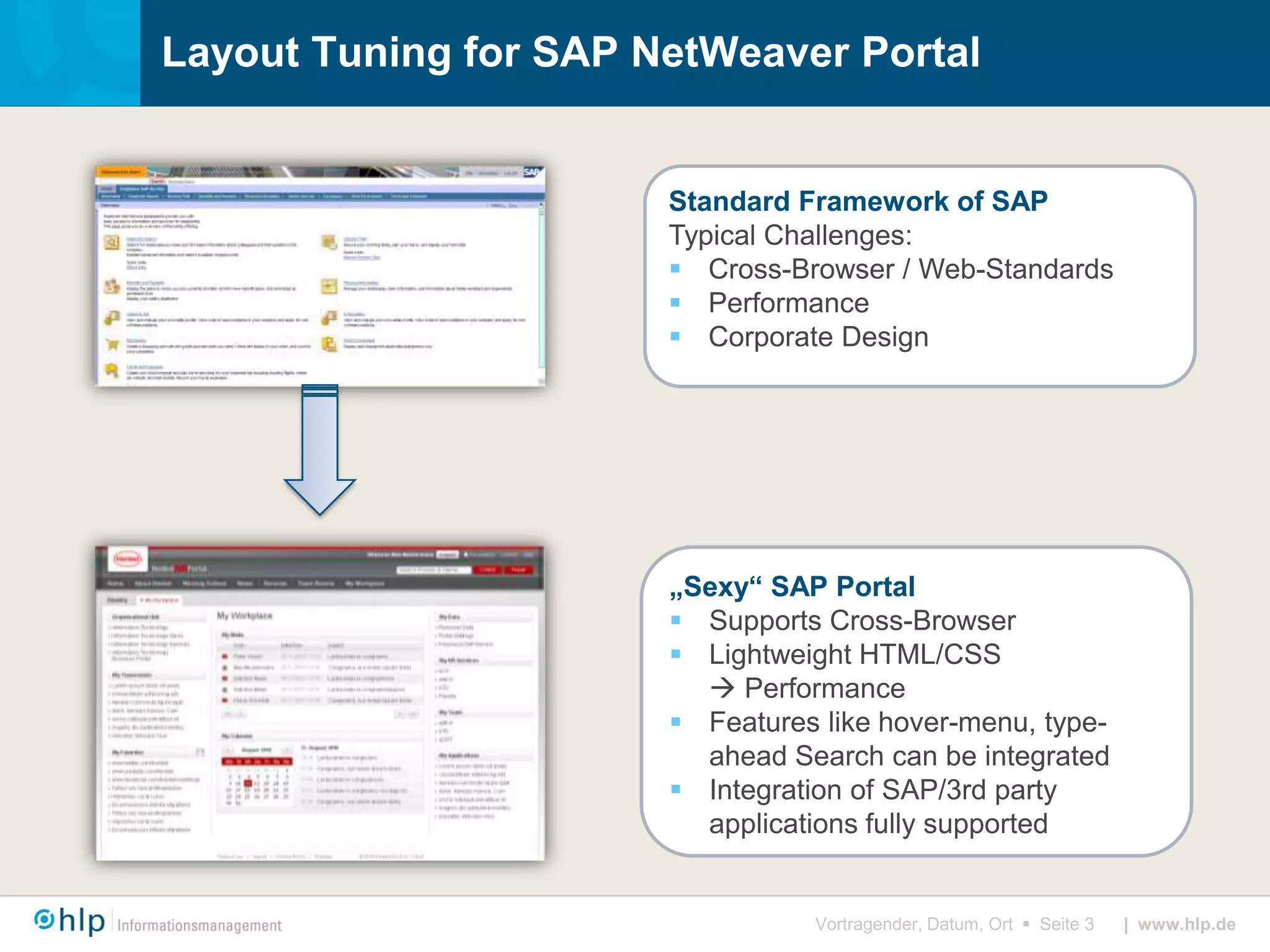 Portal Analytics for the SAP NetWeaver Portal | PPTX | Web Design and HTML | Internet