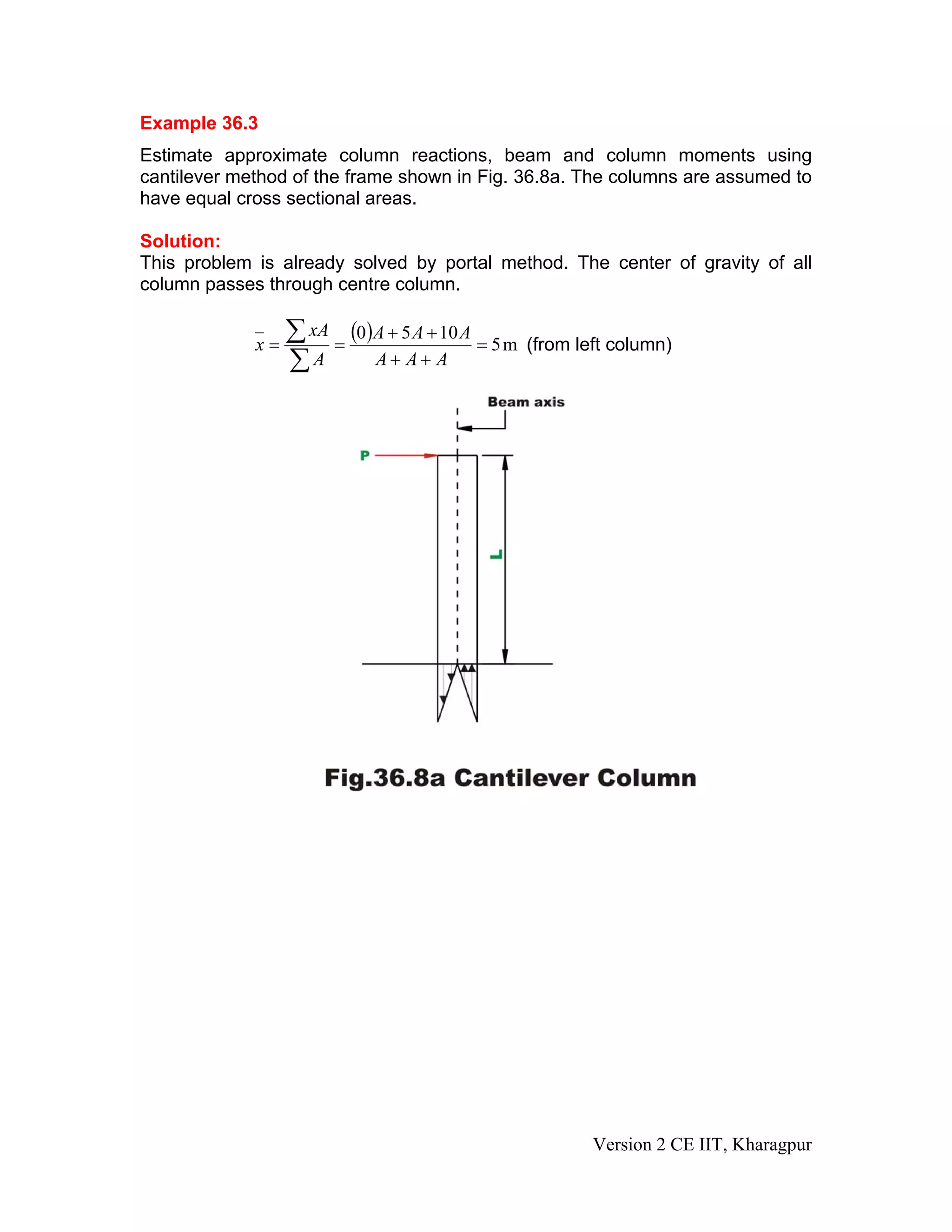 Portal and Cantilever Beam Method | PDF