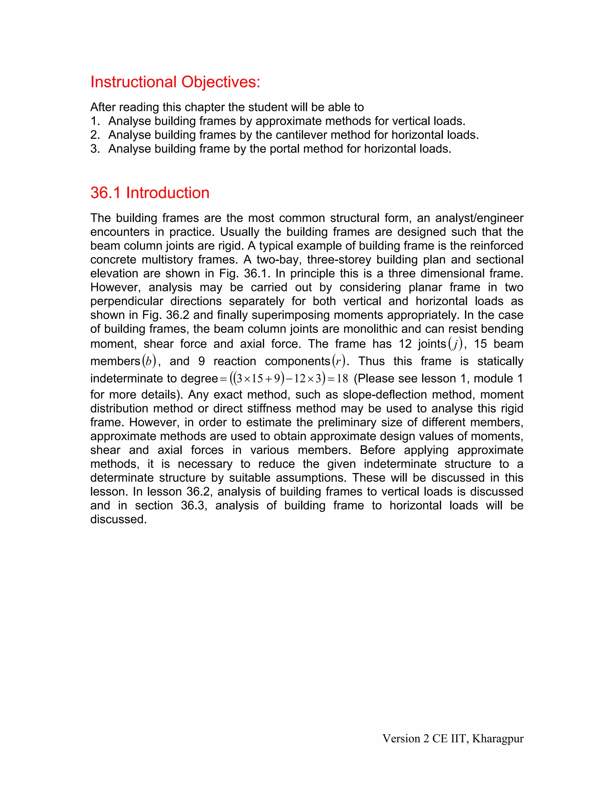 Portal and Cantilever Beam Method | PDF
