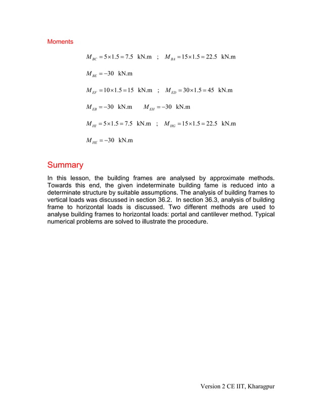 Portal and Cantilever Beam Method | PDF