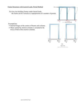 Portal and cantilever method | PDF