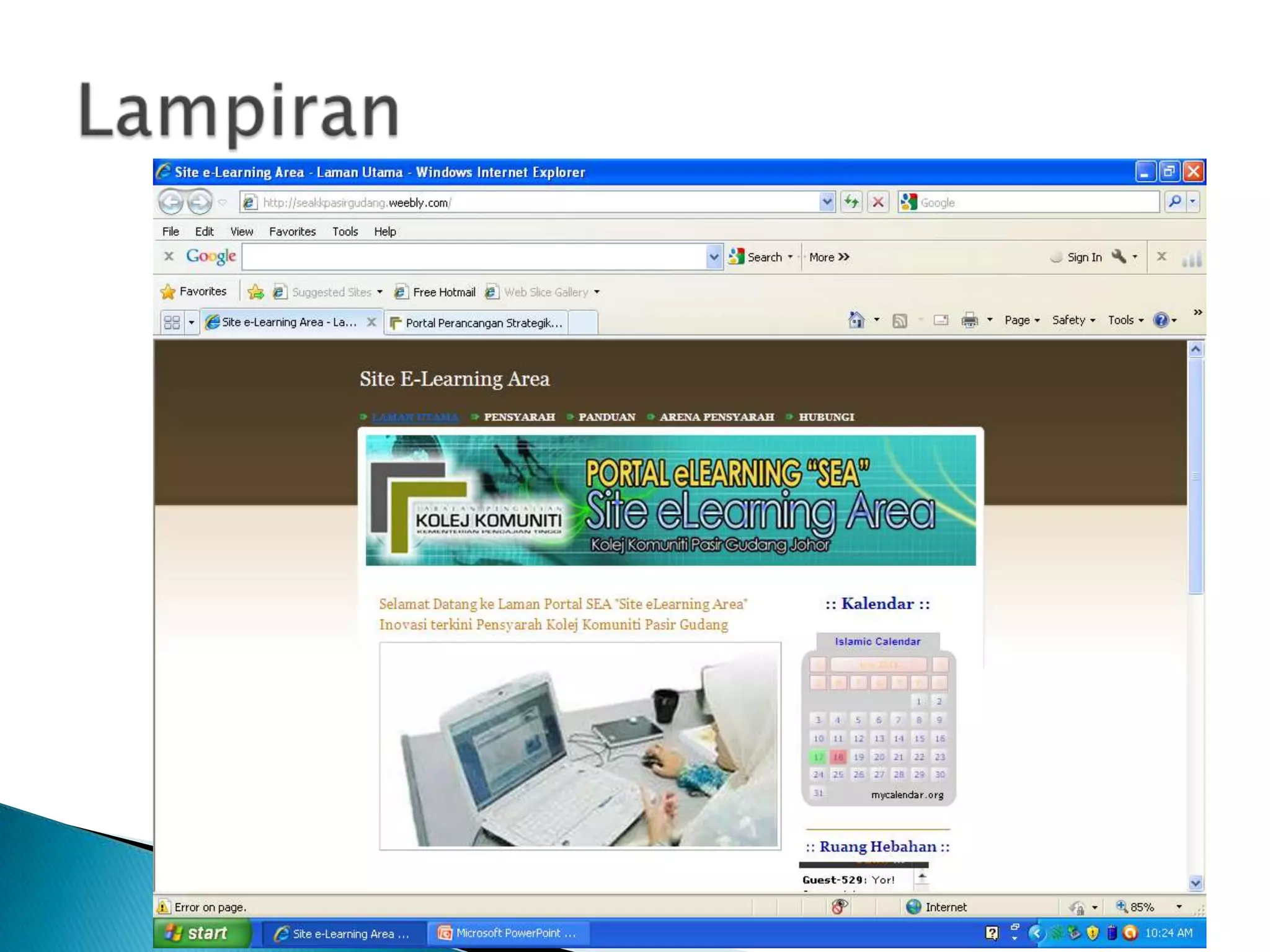Portal e learning SEA KKPG | PPTX