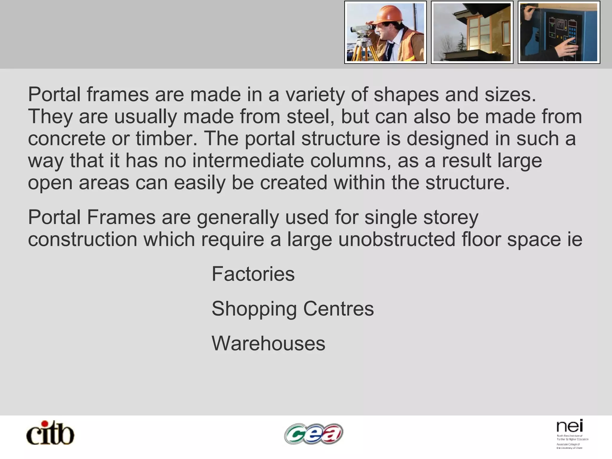 Portal framed construction | PPT