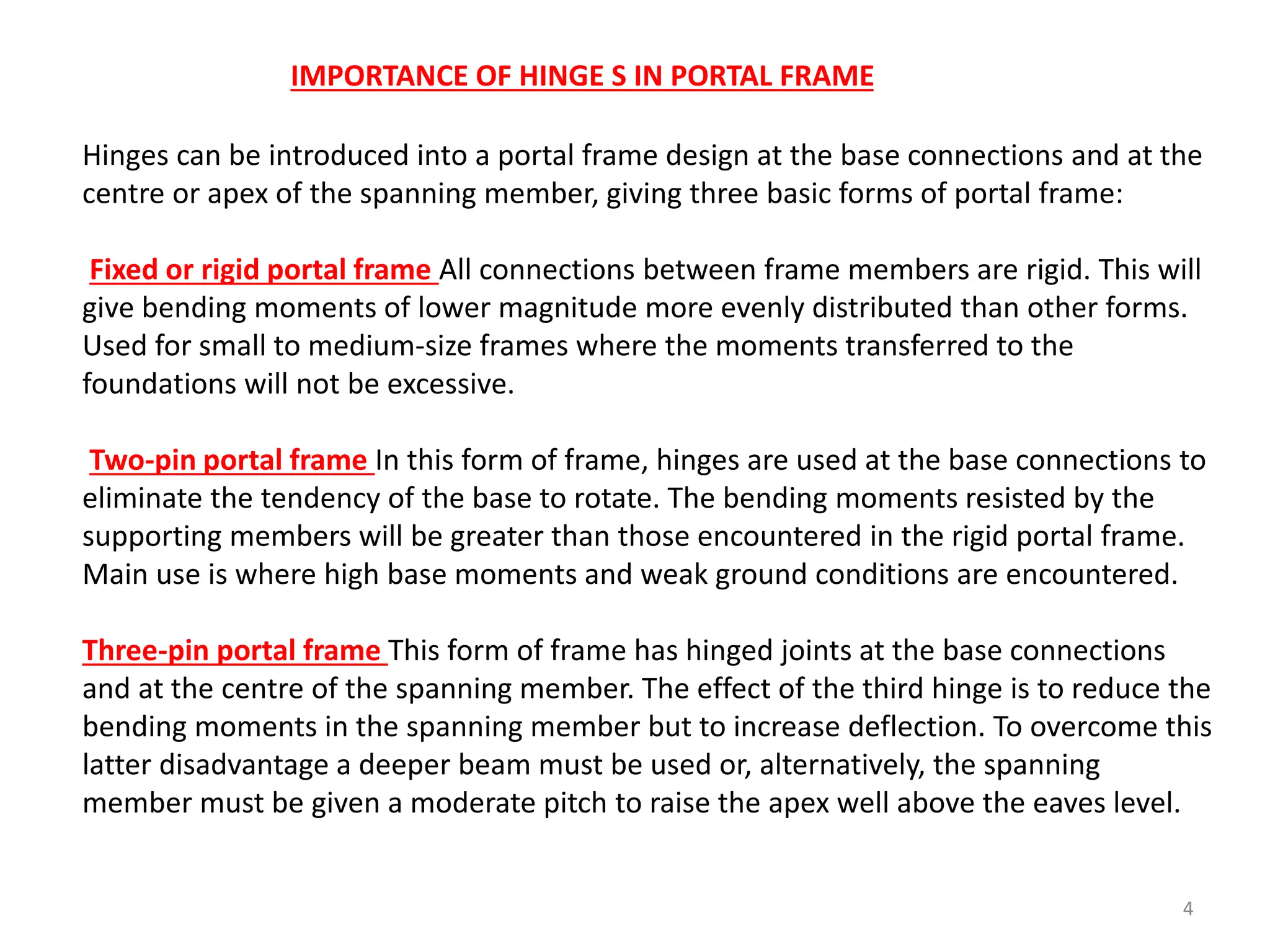 PORTAL FRAMES BUILDING CONSTRUCTION B.ARCH