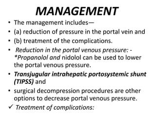 Portal hypertension | PPTX | Digestive Disorders | Diseases and Conditions