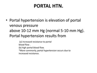 Portal hypertension | PPTX | Digestive Disorders | Diseases and Conditions