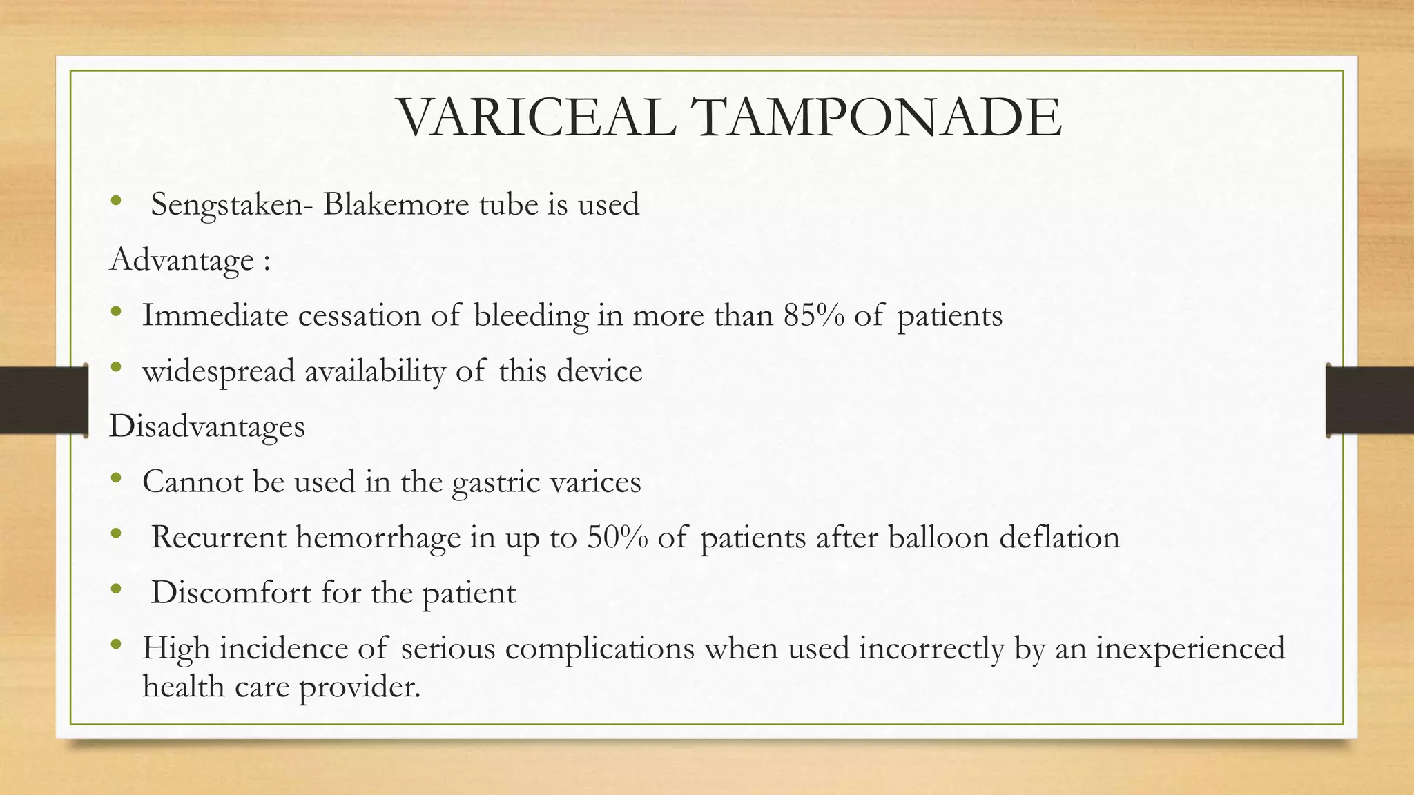 Portal hypertension surgical management | PPTX