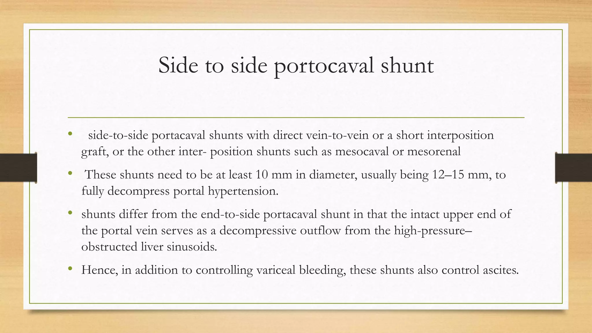 Portal hypertension surgical management | PPTX