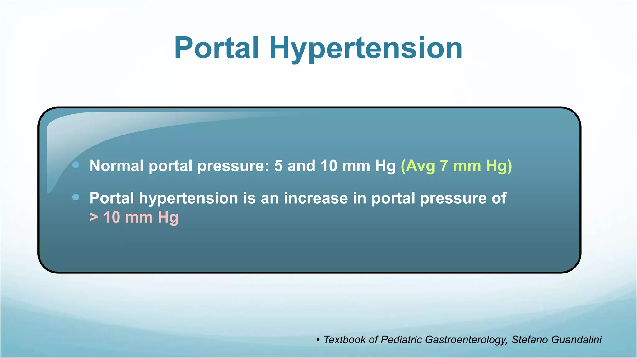 Portal Hypertension in Children | PPTX