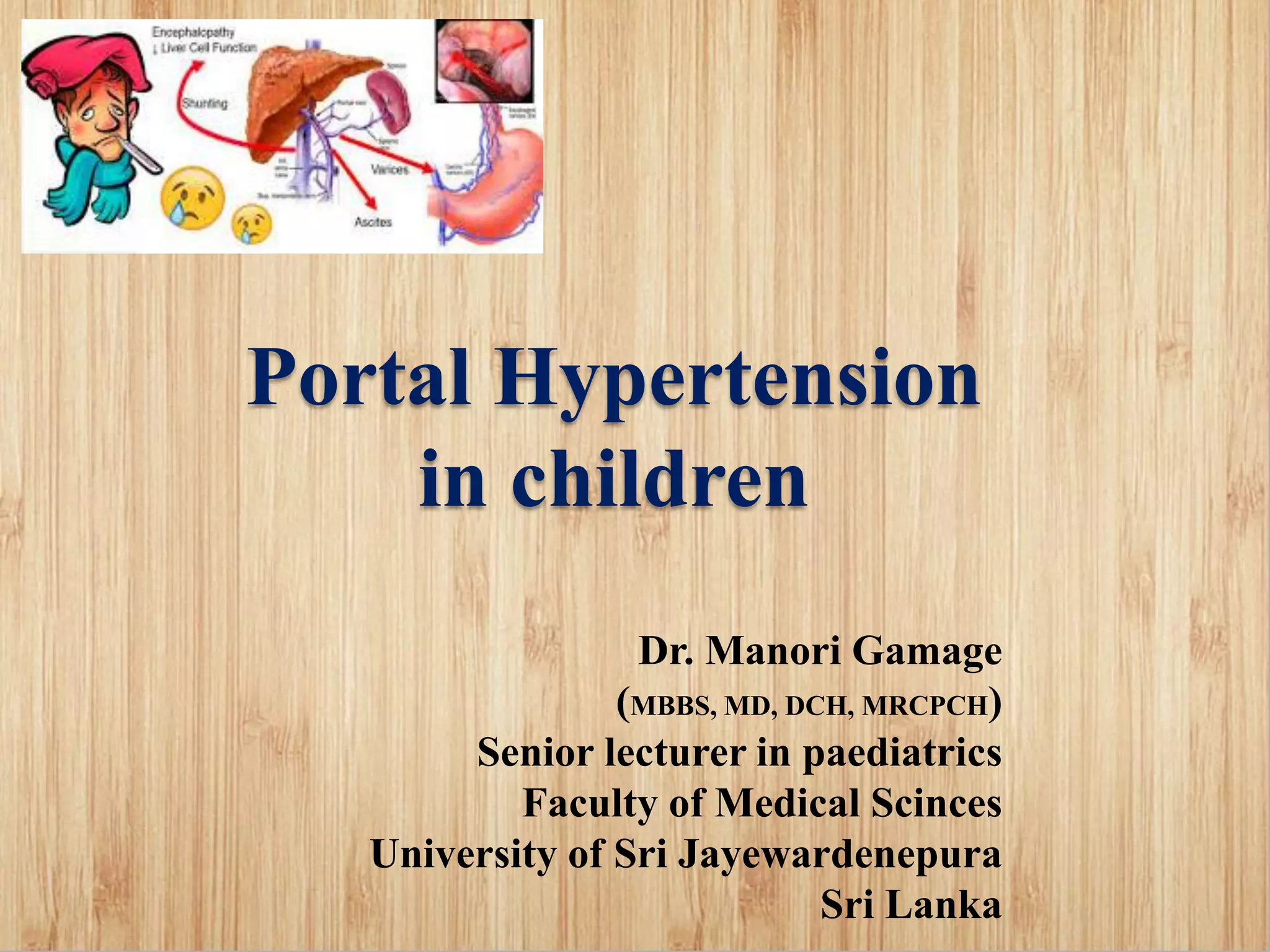 Portal hypertension in children | PDF