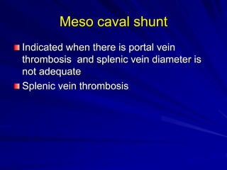 Surgical Anatomy The Mesocaval Shunt