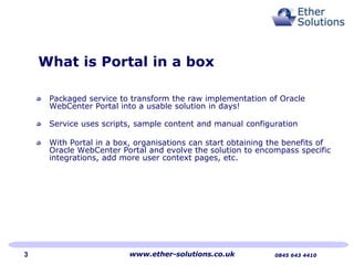 Portal in a box web center portal | PPT
