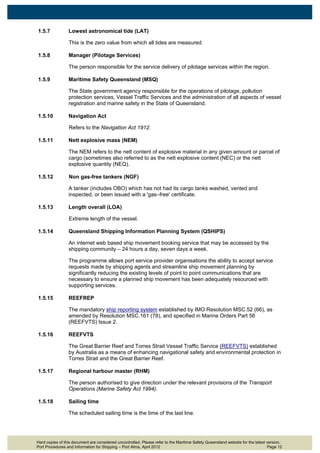 Port alma port_procedures_sect1 | PDF