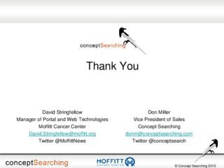 Metadata Matters – External Self-serve Portal at Moffitt Cancer Center ...
