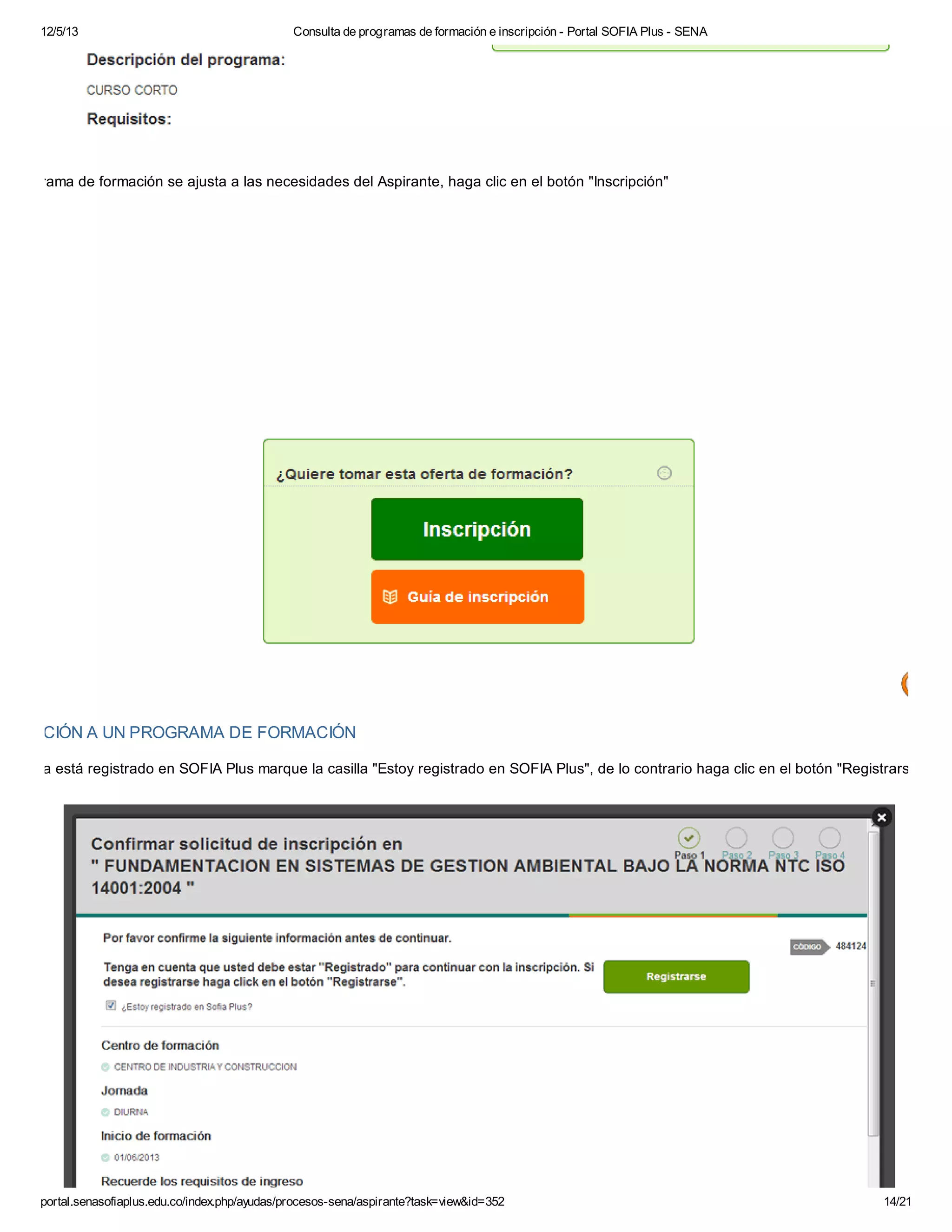 Portal sofia plus sena | PDF | Professional School | Postgraduate Education