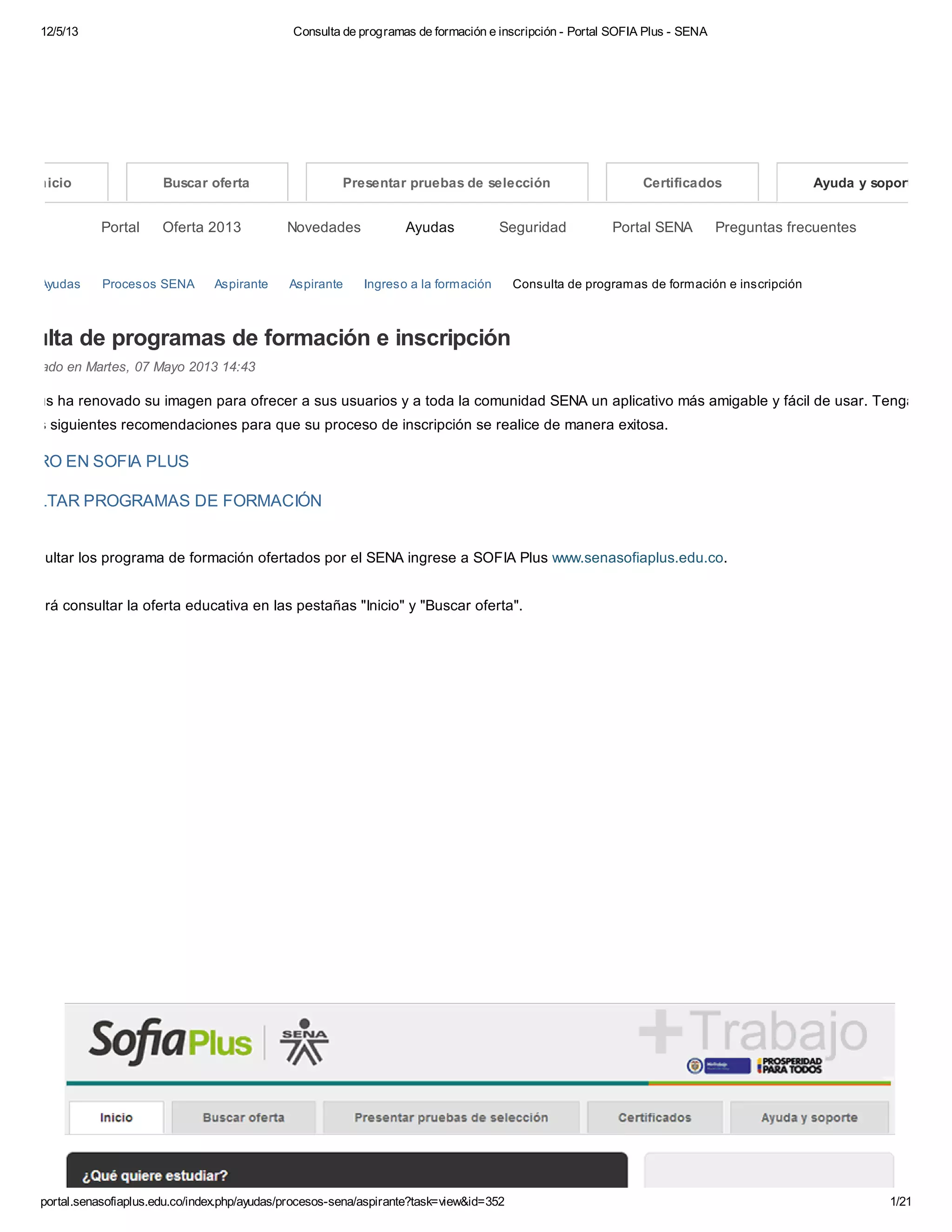 Portal sofia plus sena | PDF