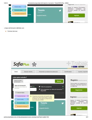 Portal sofia plus sena | PDF | Professional School | Postgraduate Education