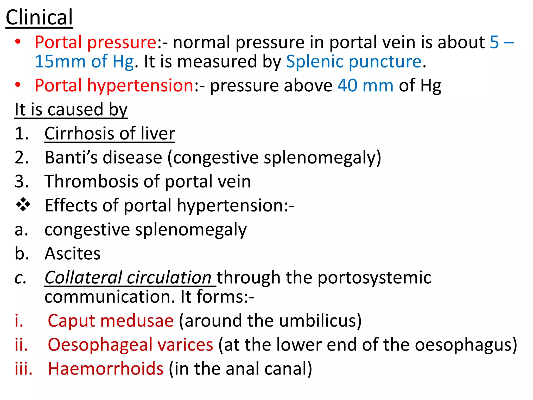 Portal vein & portocaval anastomosis | PPTX