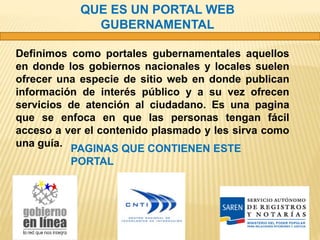 Portal web gubernamental | PPTX