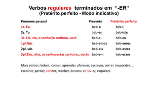 Pretérito Perfeito Portugués | PPTX