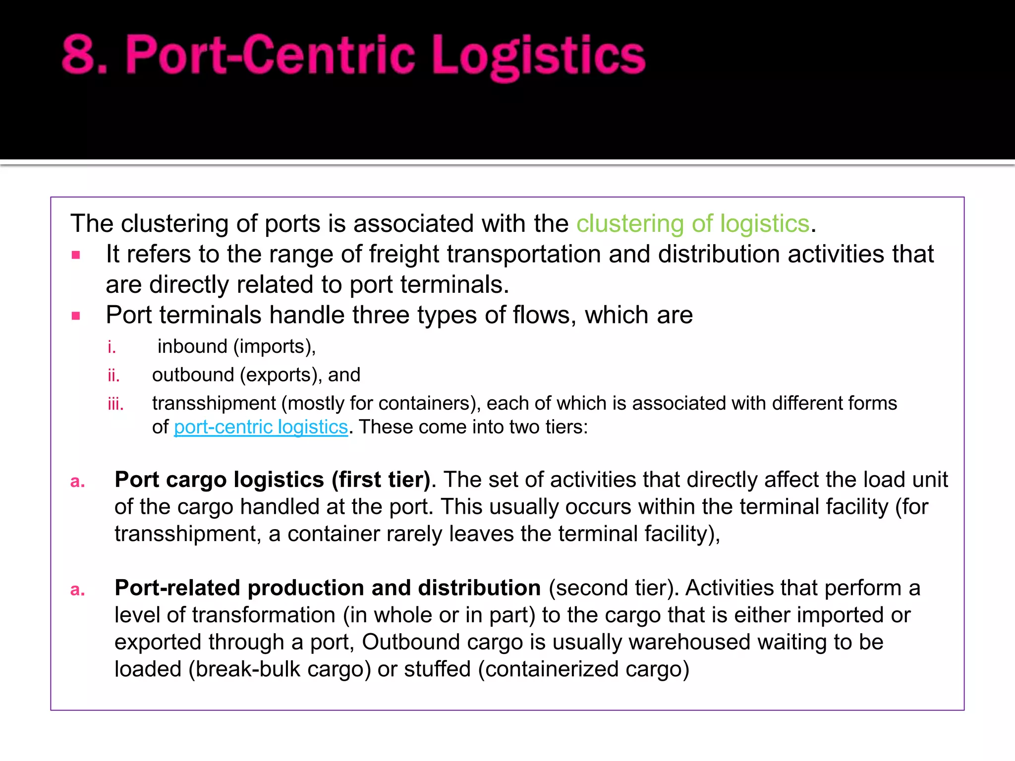 Port cluster of economy | PPTX