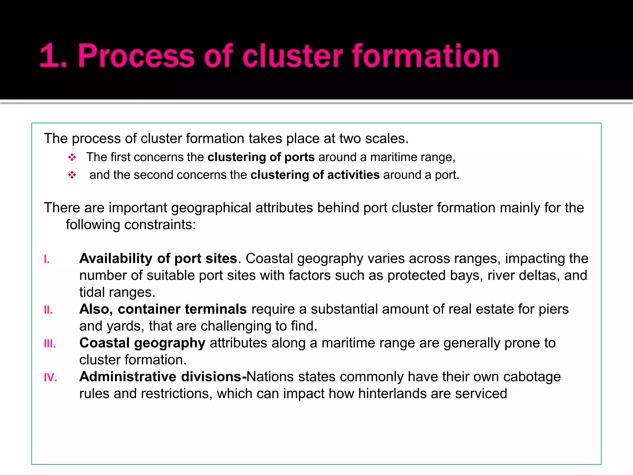 Port cluster of economy | PPTX