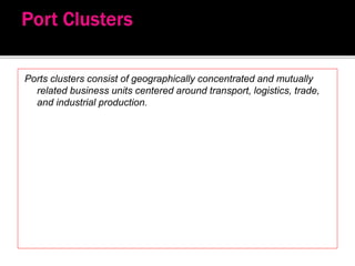 Port cluster of economy | PPTX