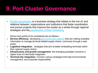 Port cluster of economy | PPTX